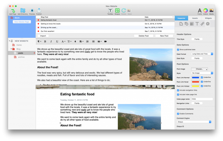EverWeb 2.0 adds Blogging, Advanced Contact Forms | iWebUnlimited.com